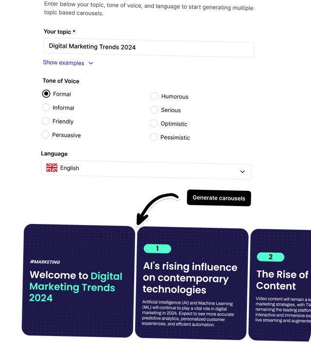 Create Social Media Carousels for free | createcarousel.com